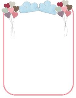 Free Printable Heart Border | Customize online or download as is
