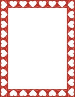 Free Printable Heart Border | Customize online or download as is