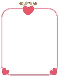 Free Printable Heart Border | Customize online or download as is
