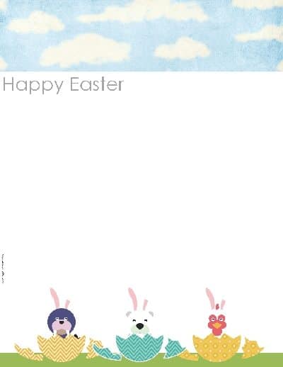Free Easter Border - Customizable and Printable