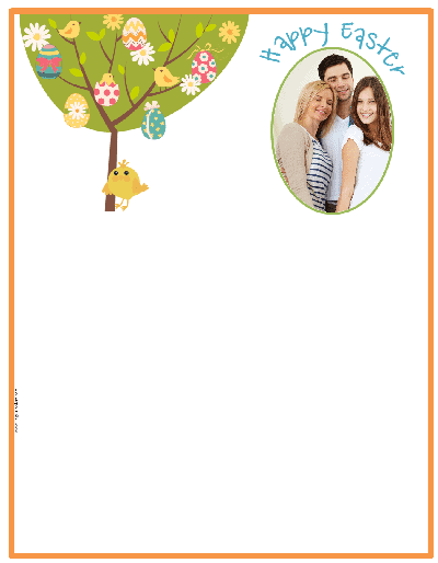 Free Easter Border - Customizable and Printable