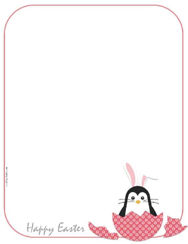Free Easter Border - Customizable and Printable