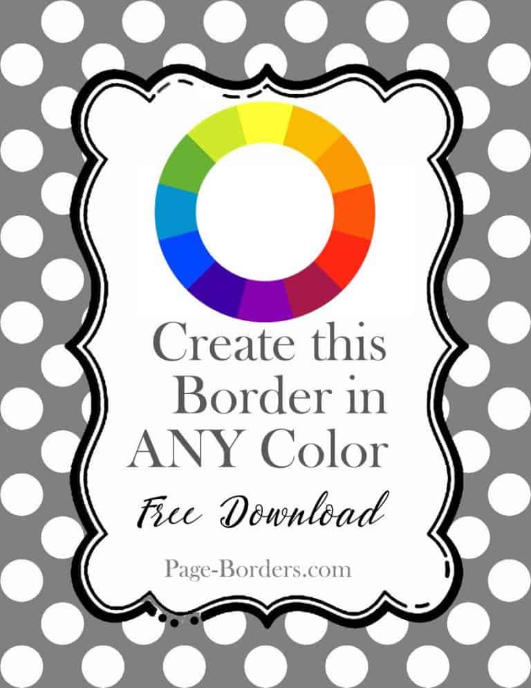 Free Polka Dot Border Templates in 16 Colors | Instant Download