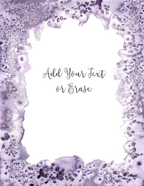 Free Watercolor Paper Borders | Customize, Download & Print