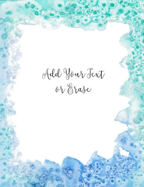 Free Watercolor Paper Borders | Customize, Download & Print