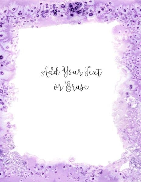 Free Watercolor Paper Borders | Customize, Download & Print