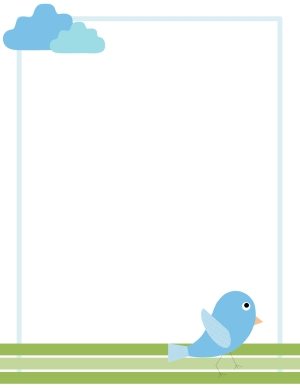 Free Printable Bird Border - Customize online then download