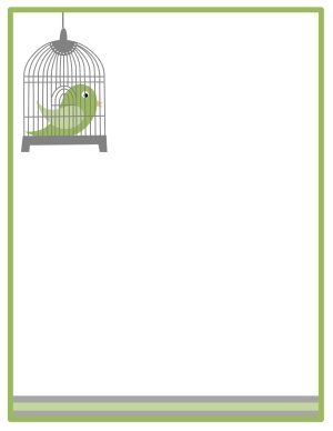 Free Printable Bird Border - Customize online then download