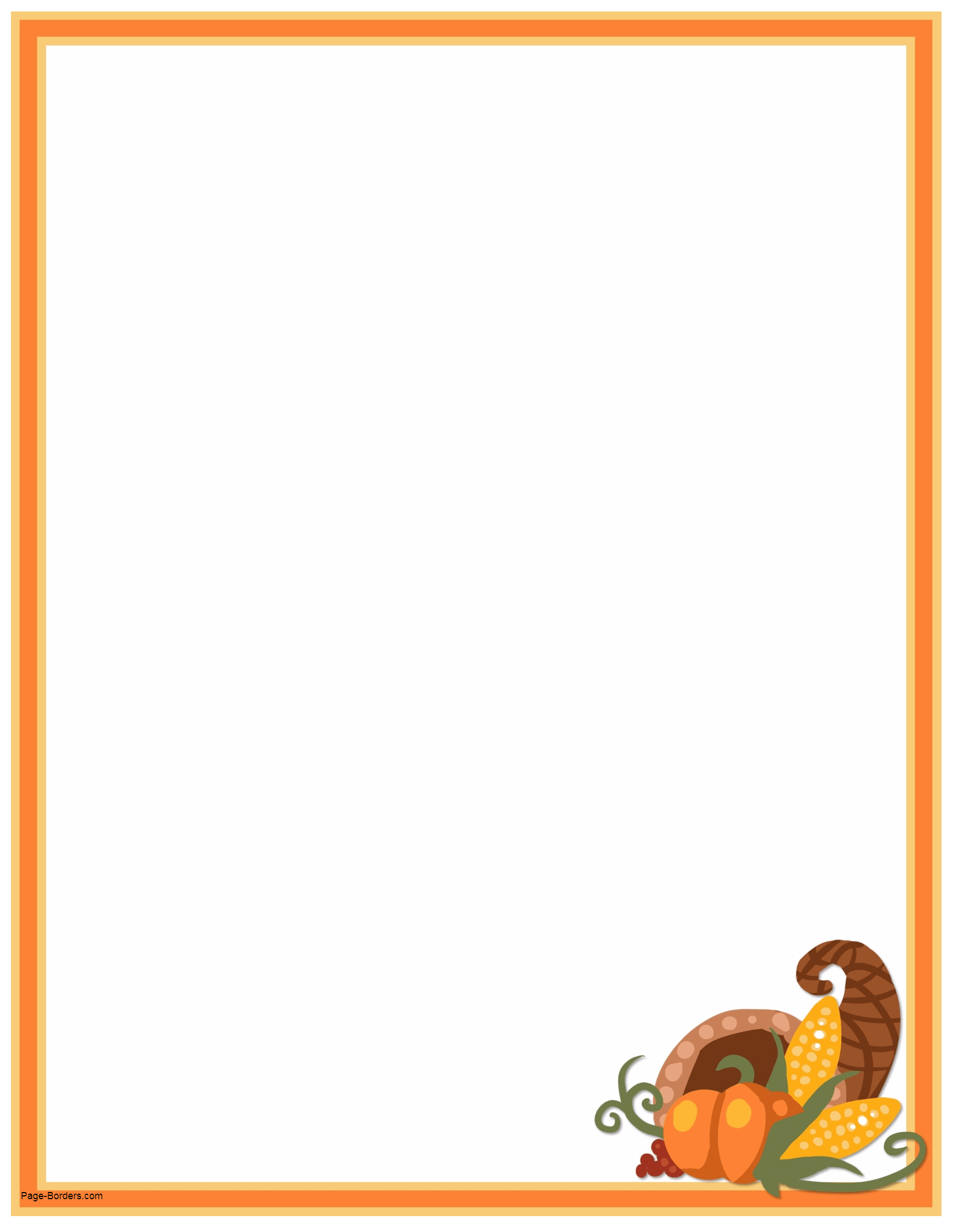FREE Thanksgiving Border Printables Many Designs Available