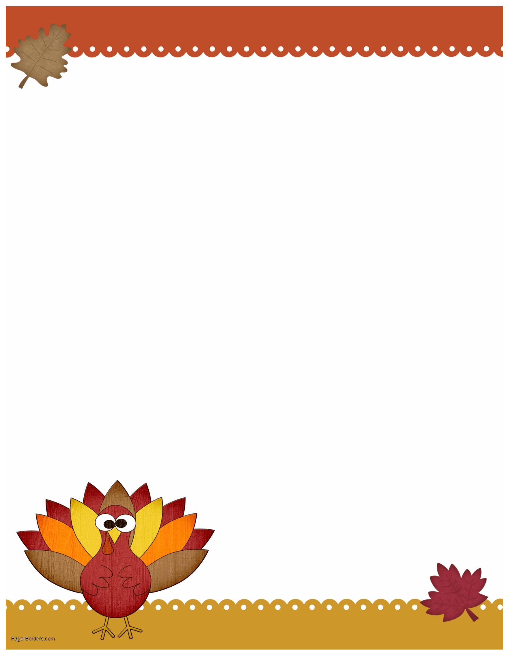 FREE Thanksgiving Border Printables | Many designs available