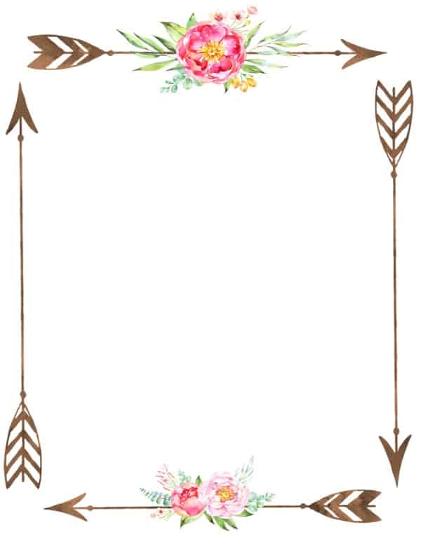 Free flower border template | Personal & commercial use