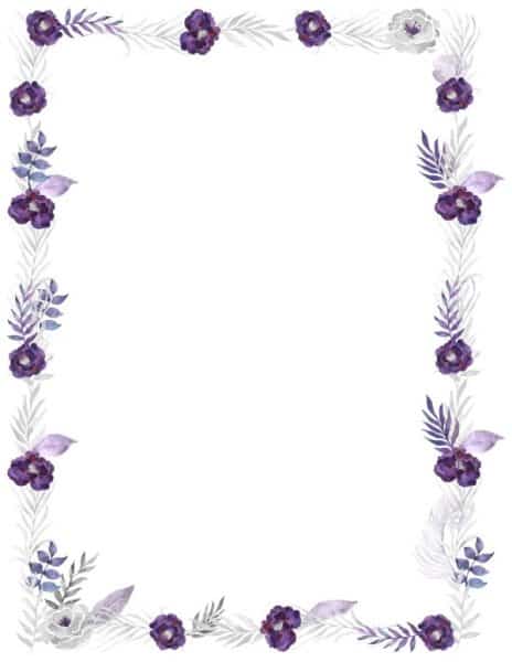 Free flower border template | Personal & commercial use