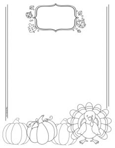 FREE Thanksgiving Border Printables | Many designs available