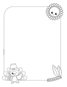FREE Thanksgiving Border Printables | Many designs available