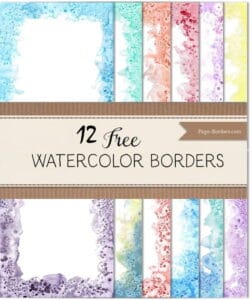 Free Watercolor Paper Borders | Customize, Download & Print